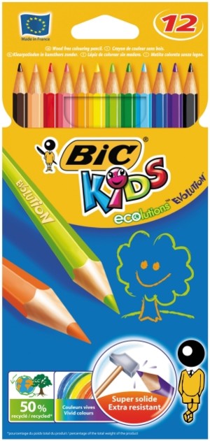 Kredki ołówkowe BIC Kids Evolution 12 kolorów BiC | Gandalf.com.pl