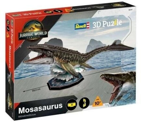 Puzzle 3D Jurassic World Rebirth - Mosasaurus | Sklep Gandalf.com.pl