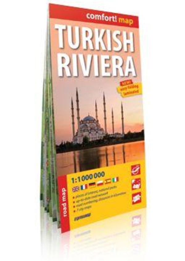 Turkish Riviera Road map / Turecka Riwiera Mapa samochodowa Skala: 1:1 ...